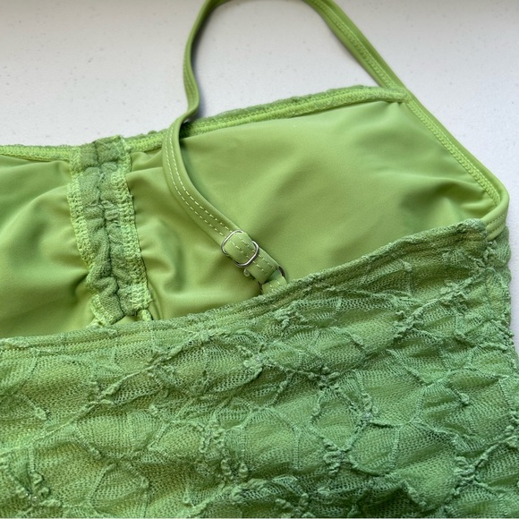 Samiol | Swim | Samiol Tankini Small Green Lace Ruched Swimsuit New ...